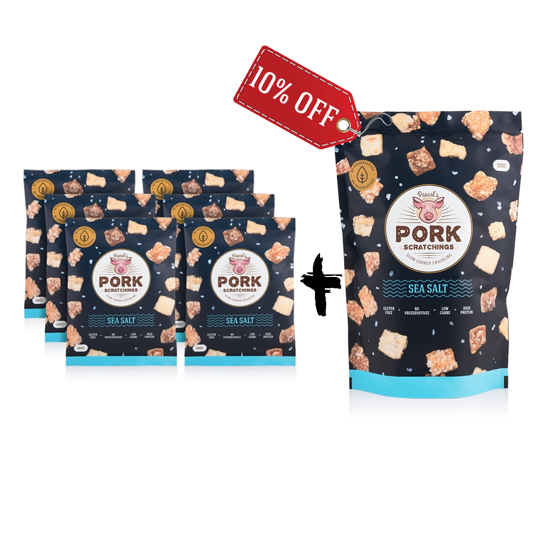 6 x 100g Packets + 300g Packets (10% OFF 300g packet) – Pascal's Pork ...