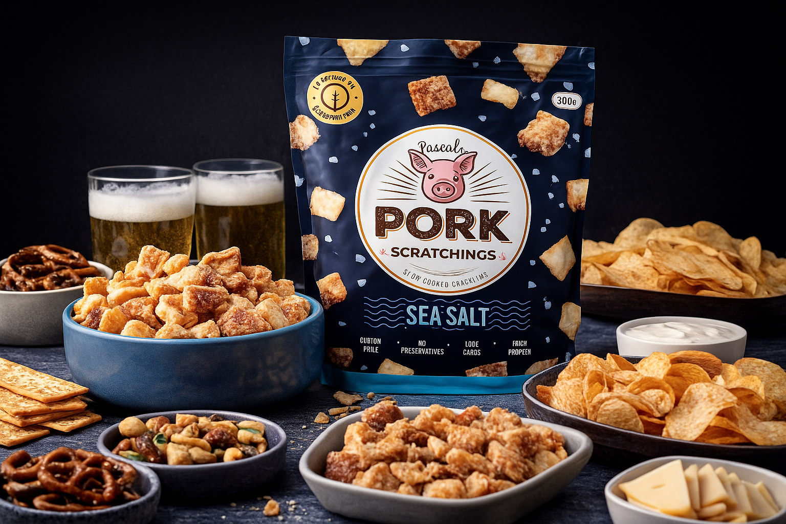 Premium Savoury Snacks – Pascal's Pork Scratchings