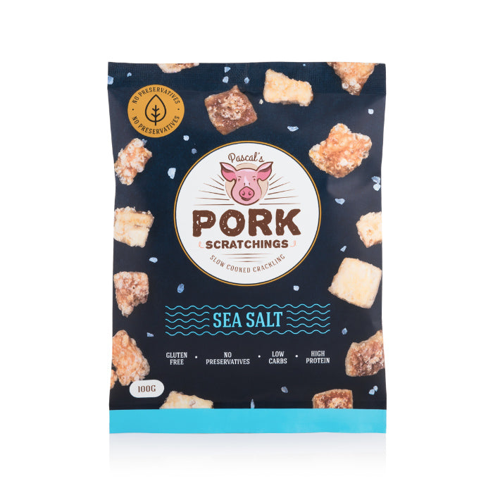 Pascal's Pork Scratchings - 100g Packet - Premium Pork Crackle